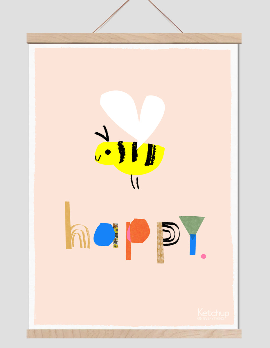 Bee Happy Art Print – Kay Vincent Illustration