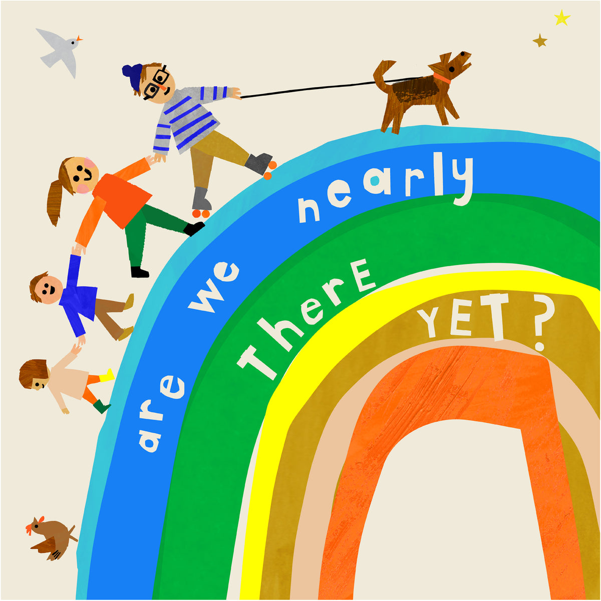 "Are we nearly there yet?" Family Portrait Print – Kay Vincent Illustration