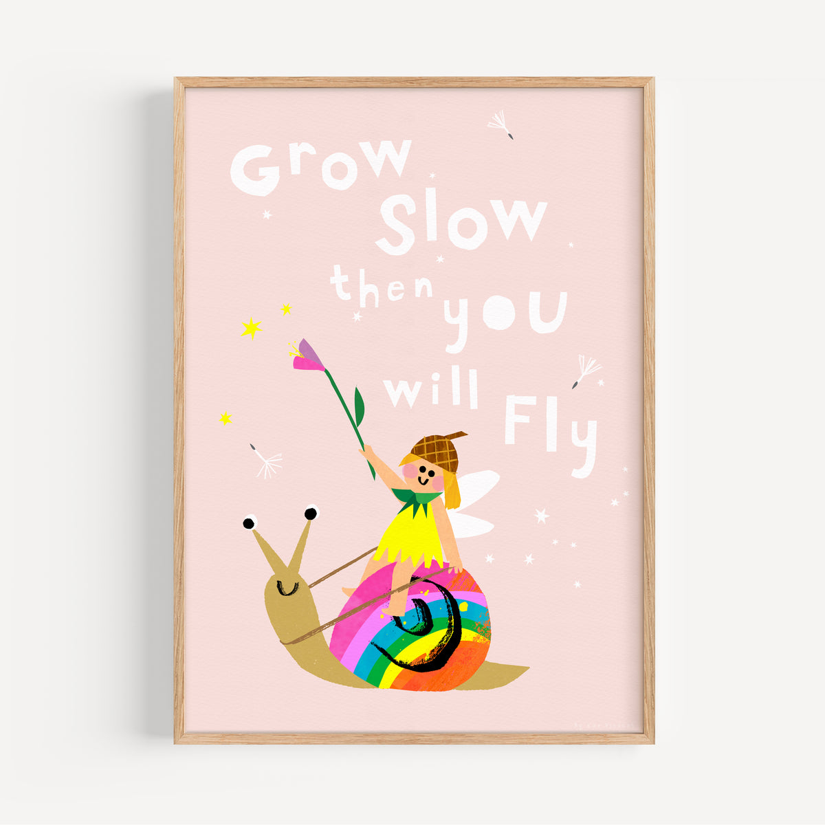 'Grow Slow then you will Fly' Giclee print – Kay Vincent Illustration
