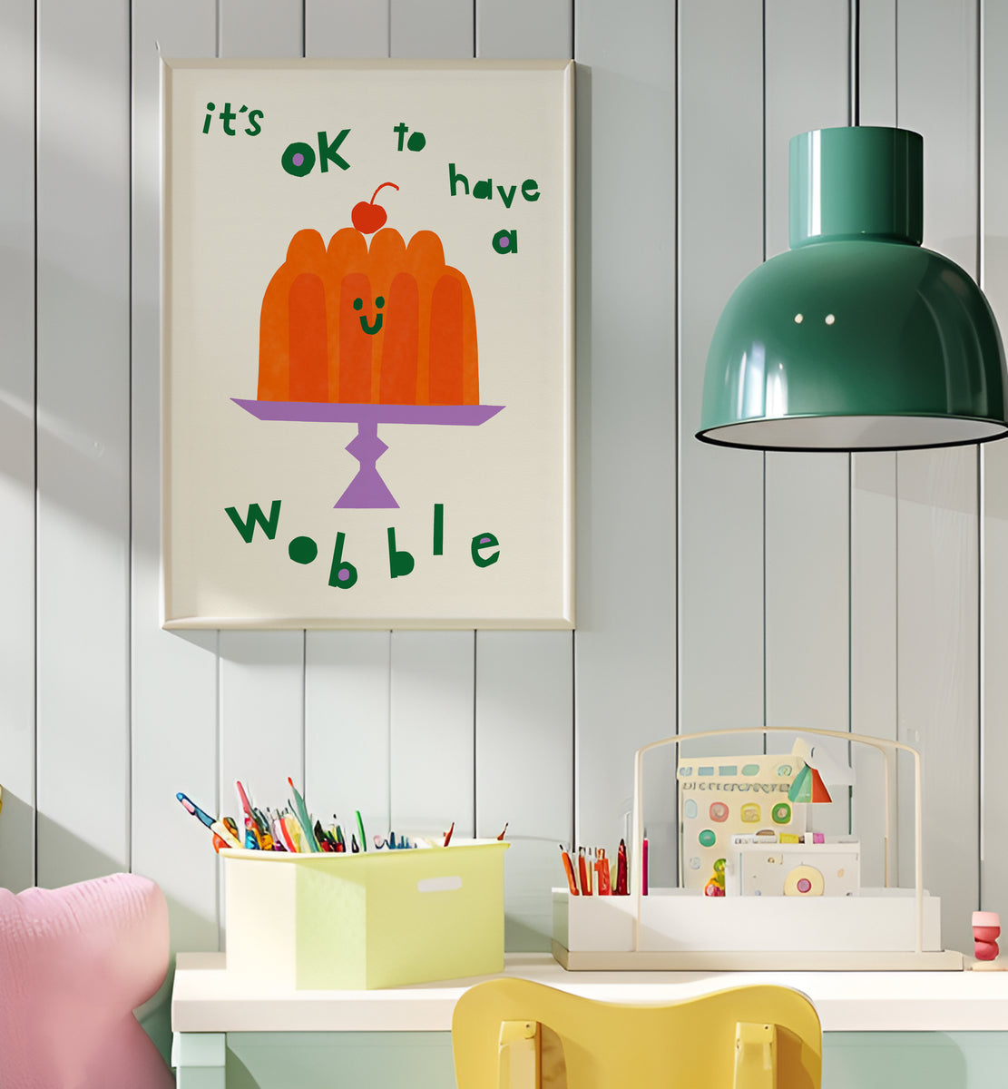 Its ok to have a wobble giclee print – Kay Vincent Illustration