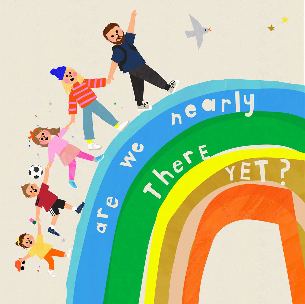 "Are we nearly there yet?" Family Portrait Print – Kay Vincent Illustration