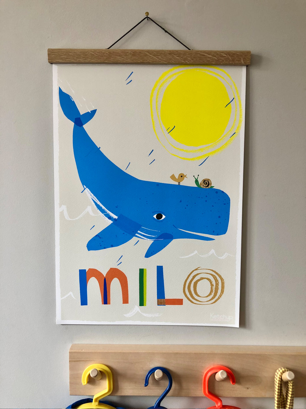 Whale Personalised Name Print – Kay Vincent Illustration
